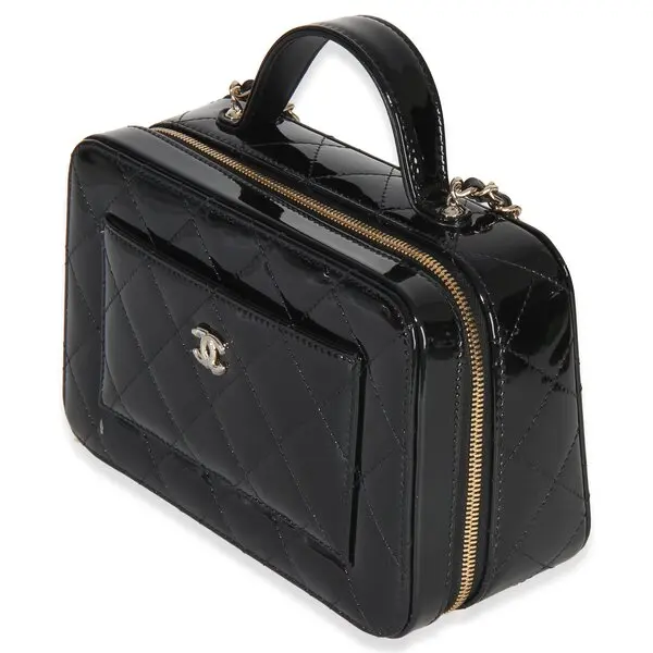 Chanel Quilted Top Handle Vanity With Chain