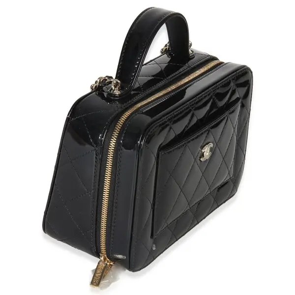 Chanel Quilted Top Handle Vanity With Chain
