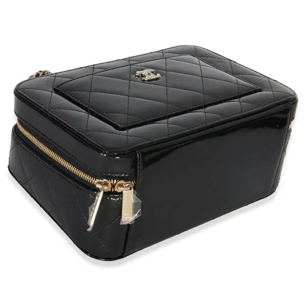 Chanel Quilted Top Handle Vanity With Chain