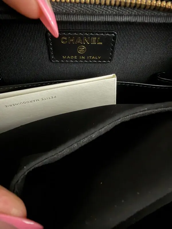 Chanel Quilted Top Handle Vanity With Chain
