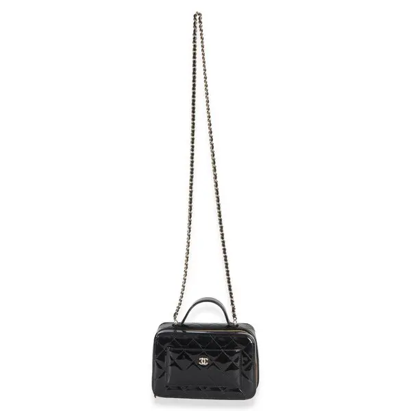 Chanel Quilted Top Handle Vanity With Chain