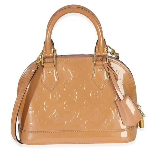 LOUIS VUITTON Monogram Vernis Alma Bb - Tan