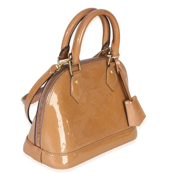 LOUIS VUITTON Monogram Vernis Alma Bb - Tan