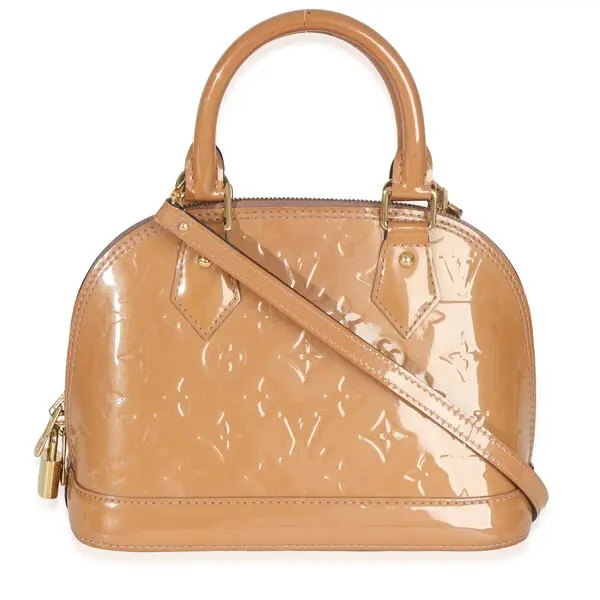 LOUIS VUITTON Monogram Vernis Alma Bb - Tan