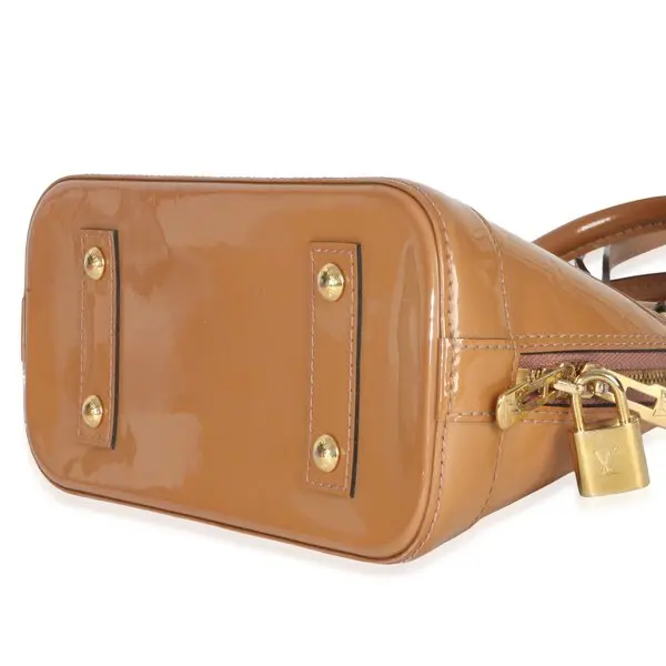 LOUIS VUITTON Monogram Vernis Alma Bb - Tan