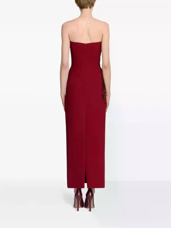 Elie Saab Strapless Embellished Maxi Dress