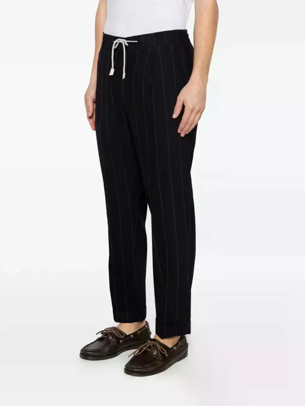 Eleventy Pinstripe Drawstring Trousers