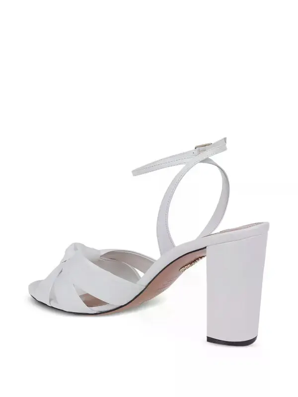AQUAZZURA Nina Knotted Leather Sandals
