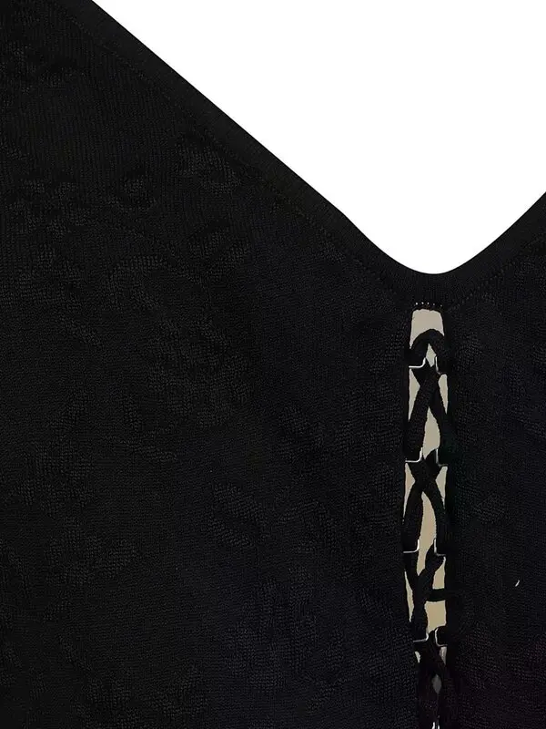 Alexander McQueen Floral-jacquard Lace-up Top