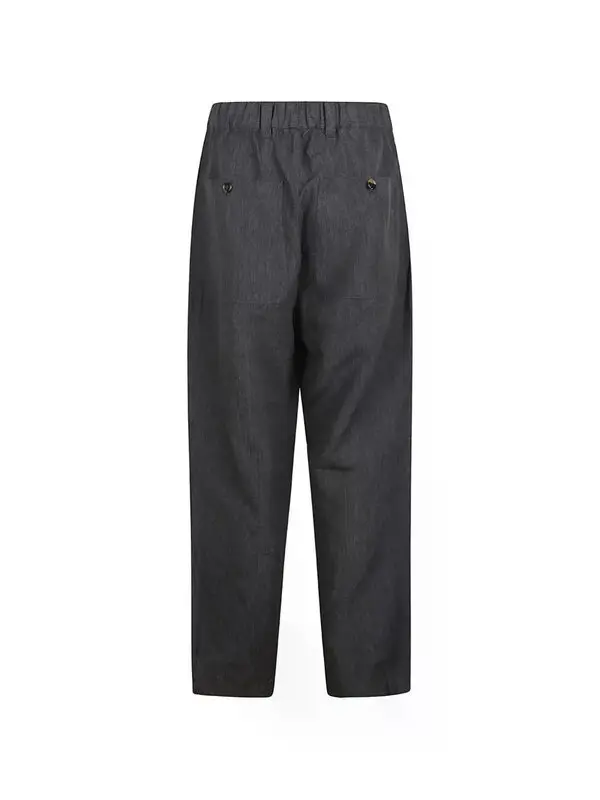 Brunello Cucinelli Slub Texture Patch-pocket Trousers - Grey