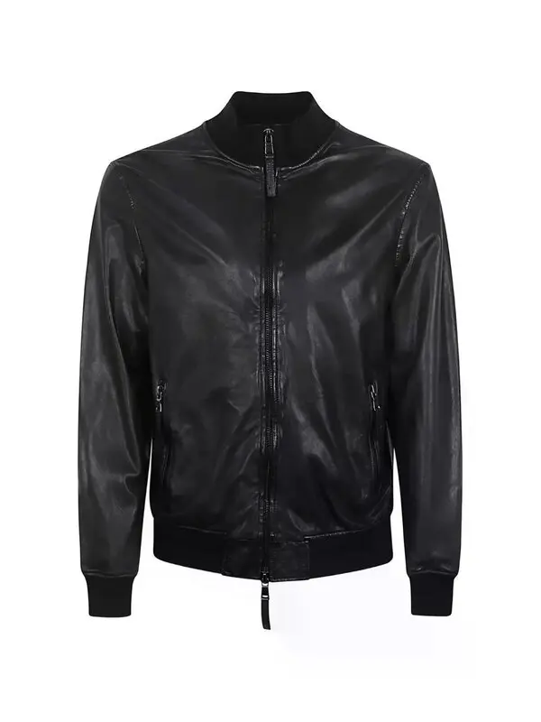 SWORD 6644 Leather Bomber Jacket