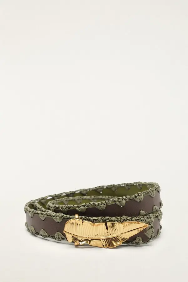 Farm Rio Double Sided Strap Belt - Militar Green