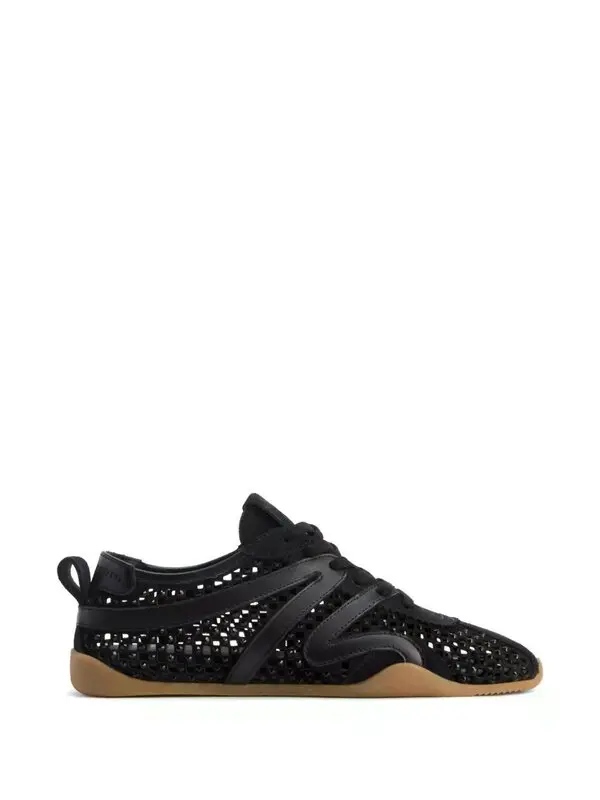 GIUSEPPE ZANOTTI Perforated Rhinestone Sneakers - Black