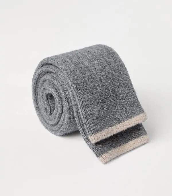Brunello Cucinelli Cashmere Ribbed Socks - Grey