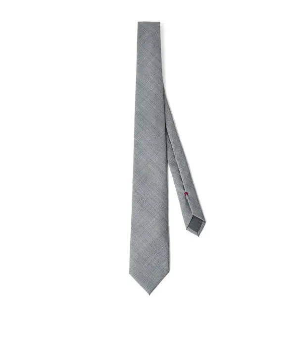 Brunello Cucinelli Virgin Wool Neck Tie - Grey