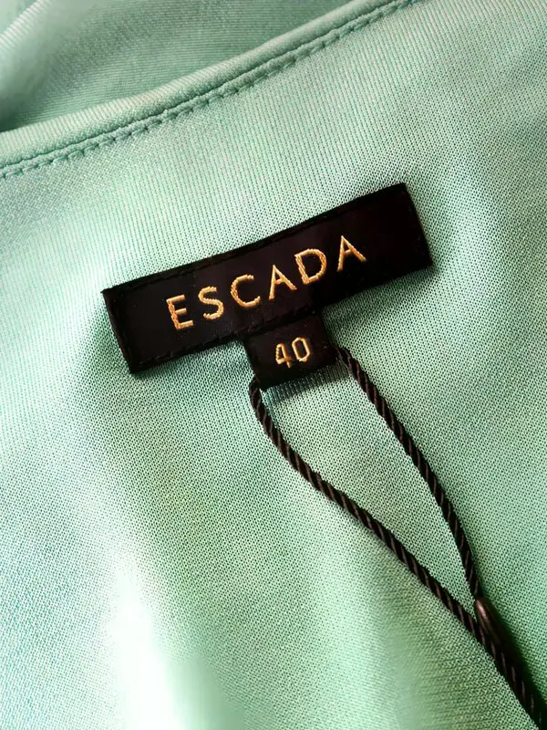 Escada Draped Ruched Midi Dress