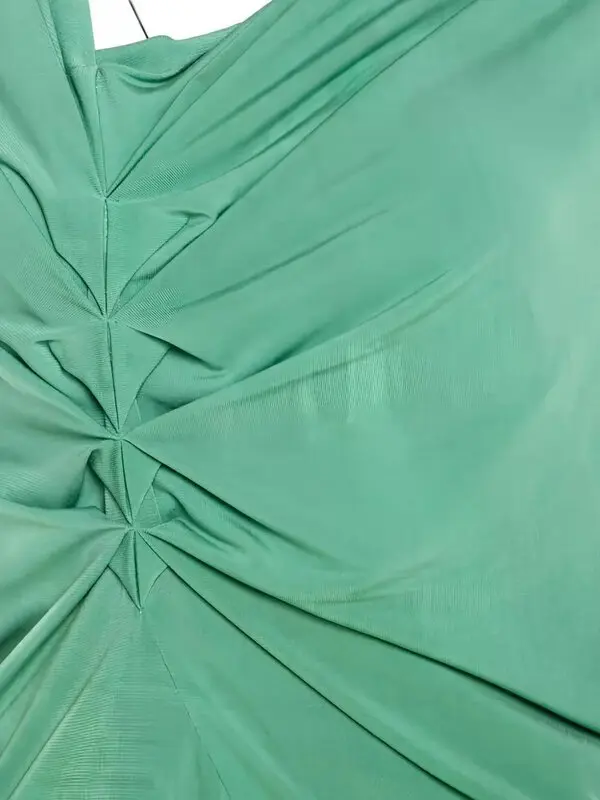 Escada Draped Ruched Midi Dress
