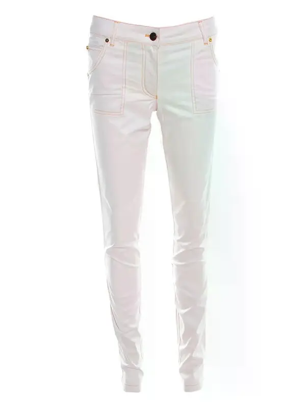 Escada Topstitched Pocketed Jeans