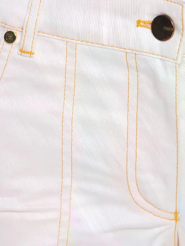 Escada Topstitched Pocketed Jeans