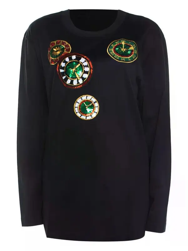 Escada Clock-appliqué Top