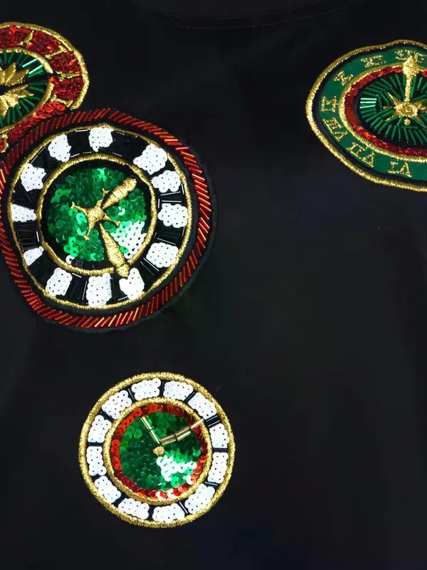 Escada Clock-appliqué Top