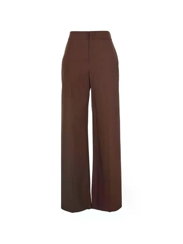 TWINSET Wide-leg Pressed-crease Trousers - Brown