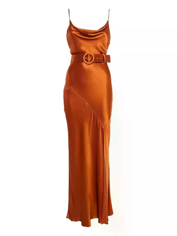 NICHOLAS Cowl-neck Belted Dress