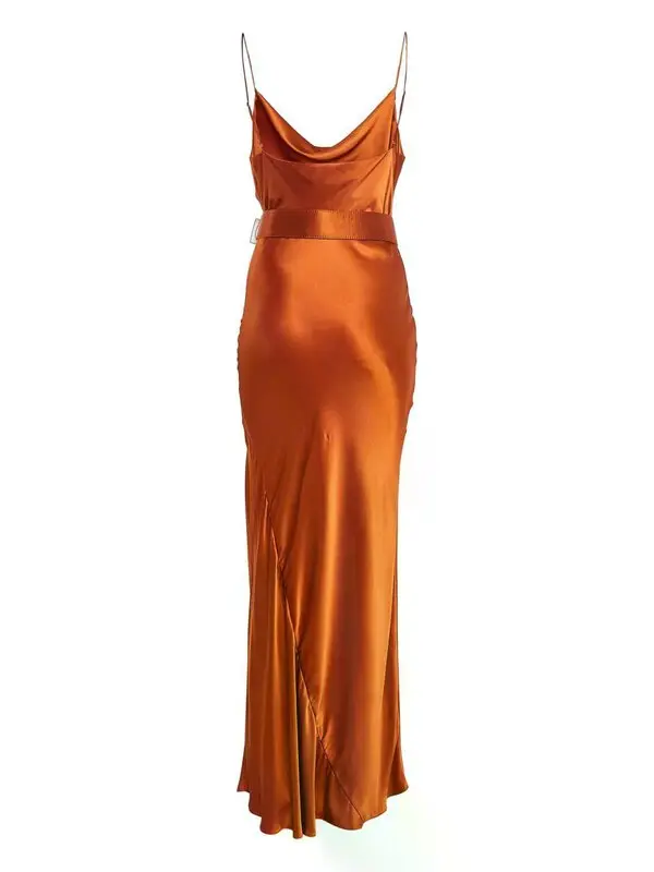 NICHOLAS Cowl-neck Belted Dress