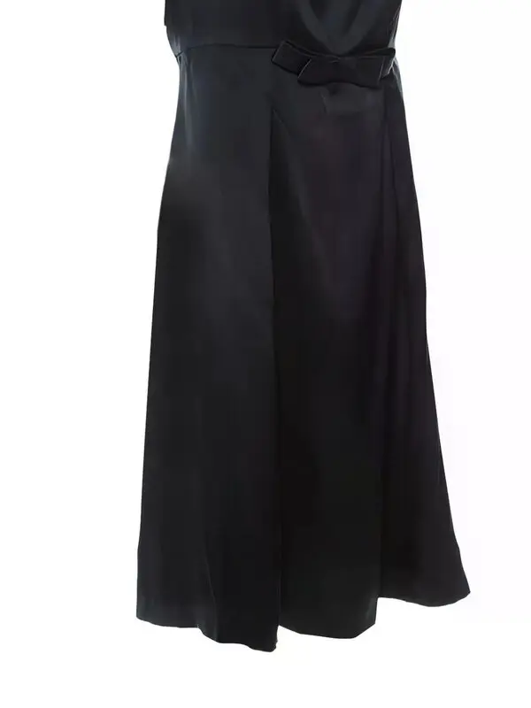 Issa Puff-sleeve Bow Midi Dress