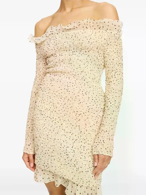 BY MALENE BIRGER Corinette Ruffled Polka-dot Dress - Neutrals