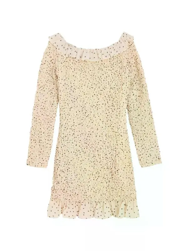BY MALENE BIRGER Corinette Ruffled Polka-dot Dress - Neutrals