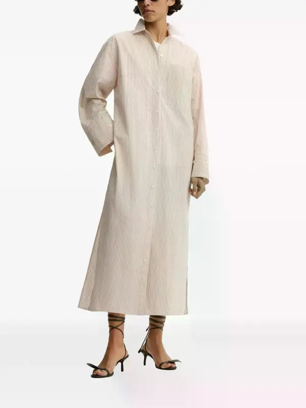 BY MALENE BIRGER Perroti Striped Shirt Dress - Neutrals