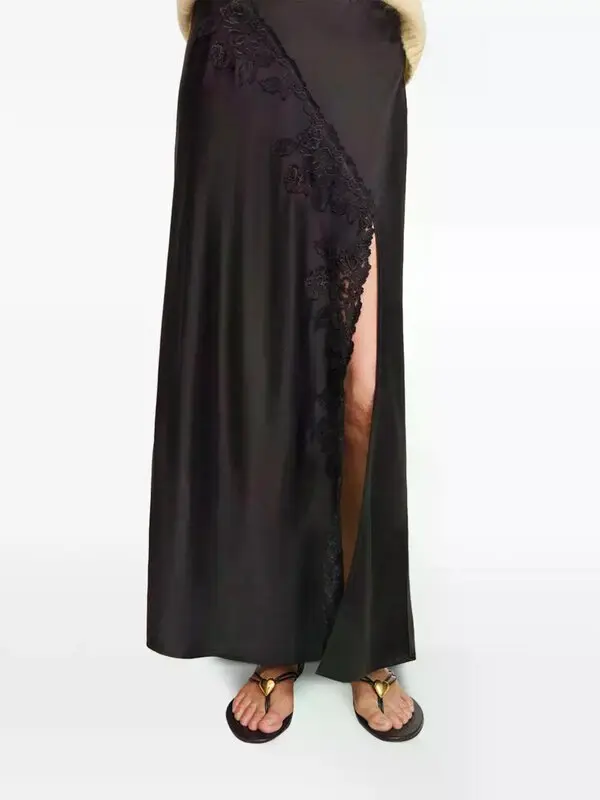 BY MALENE BIRGER A-line Skirt With Lace - Black