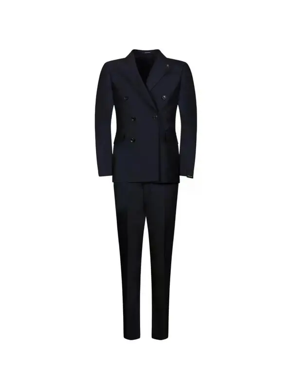 Tagliatore Double-breasted Wool Suit - Blue