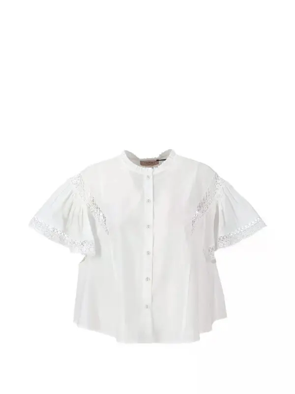 TWINSET Lace-trim Ruffled Blouse - White
