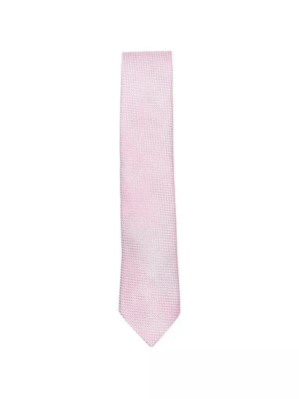 Zegna Micro-patterned Tie - Pink