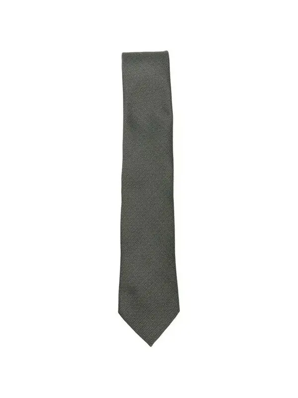 Zegna Textured-finish Tie - Green