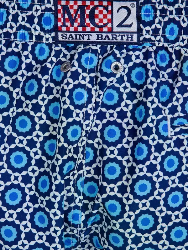 MC2 SAINT BARTH Geometric-print Swim Shorts