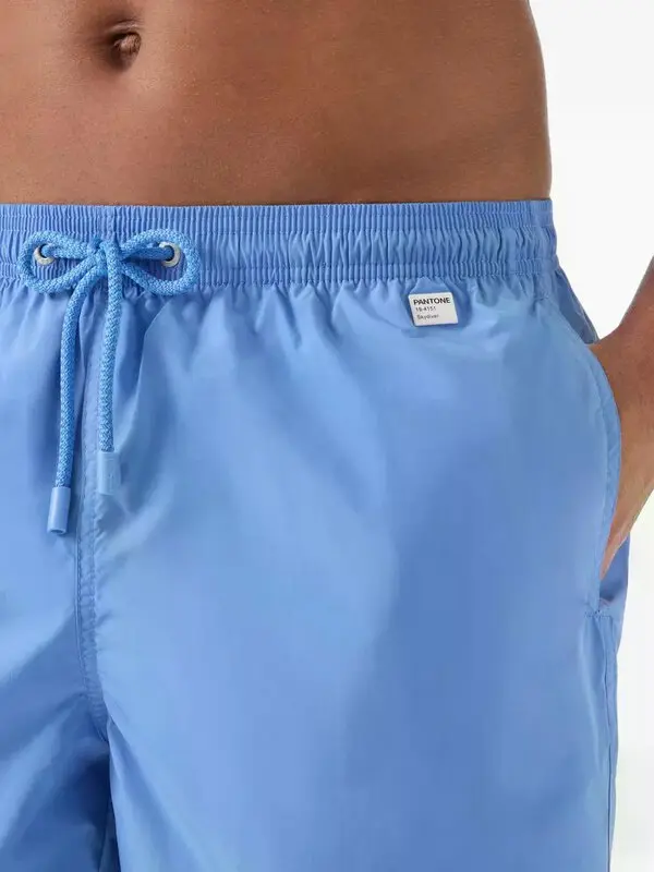 MC2 SAINT BARTH Logo-patch Drawstring Swim Shorts - Blue
