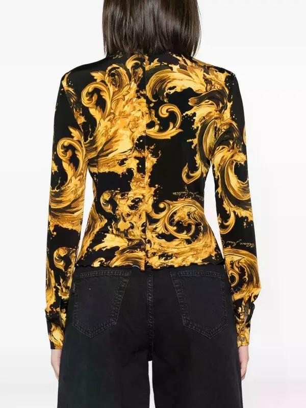 Versace Barocco-print Shirt - Yellow