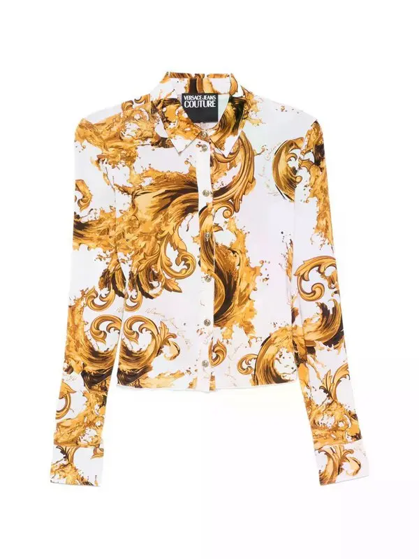 Versace Barocco-print Shirt - White