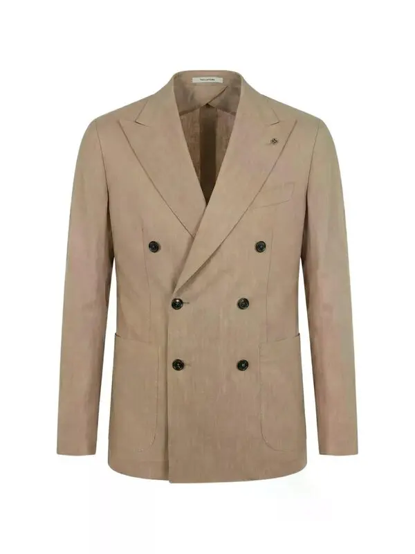 Tagliatore Montecarlo Double-breasted Linen Blazer - Neutrals
