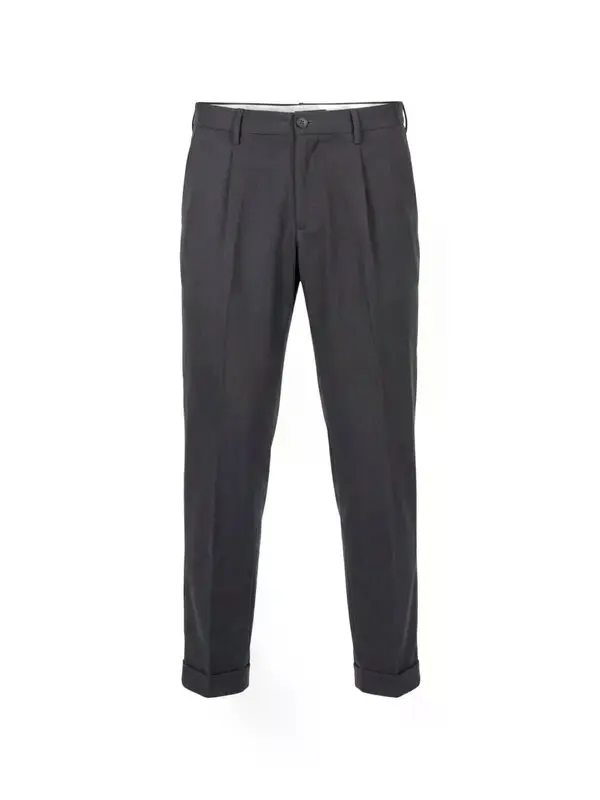 GTA Dennis R Pleated Turn-up Trousers - Grey