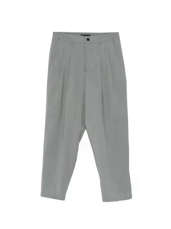 LOW BRAND Pleated Elasticated-waist Trousers - Grey