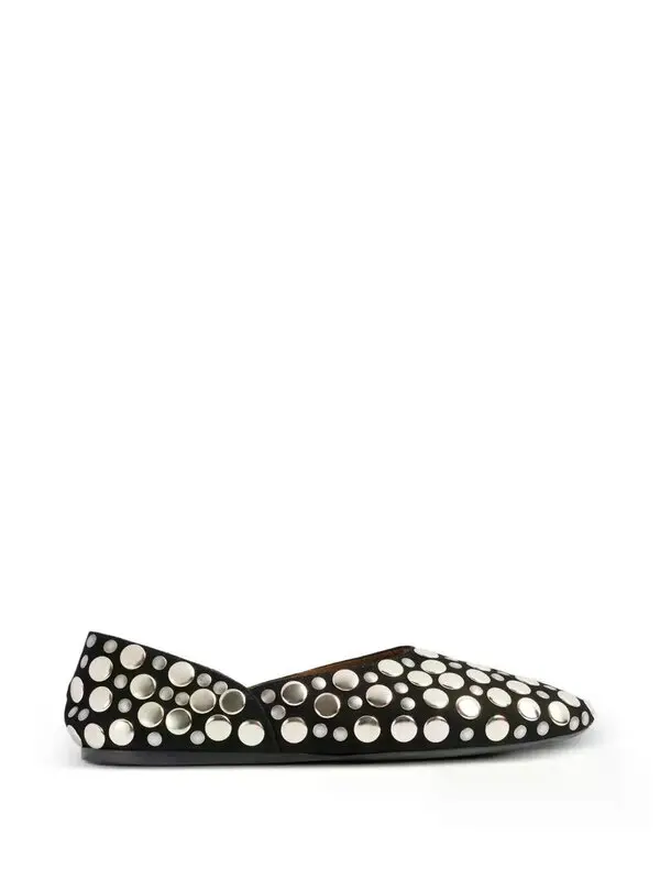 Khaite Jane Studded Ballet Flats - Black