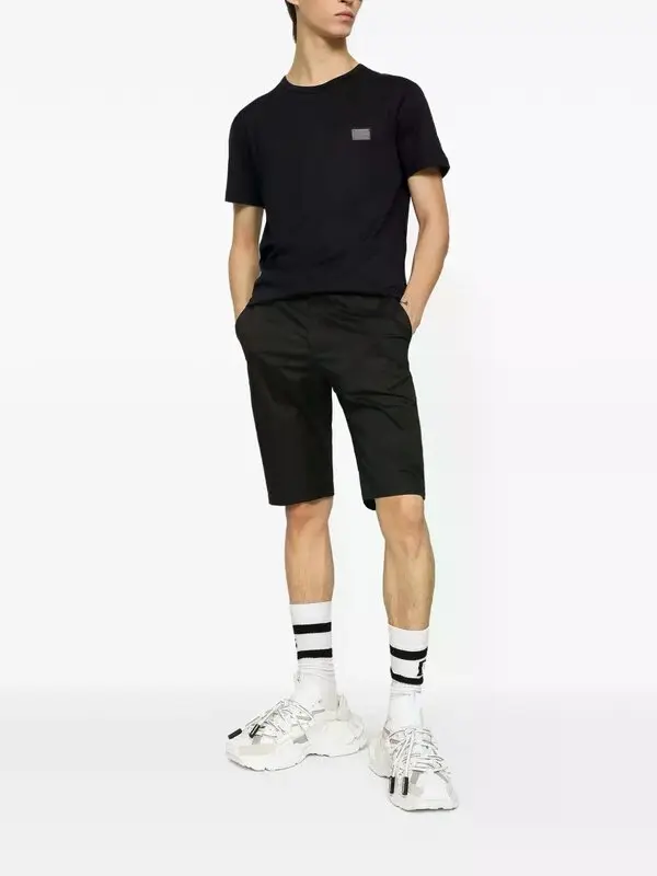 Dolce & Gabbana Cotton T-shirt With Branded Tag - Blue