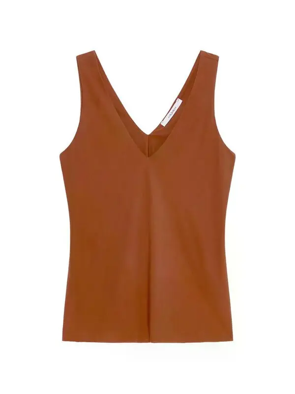 Malìparmi V-neck Top - Brown
