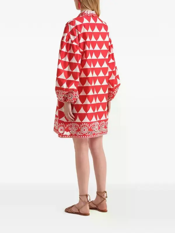 Malìparmi Printed Mini Dress With Embroidered Details