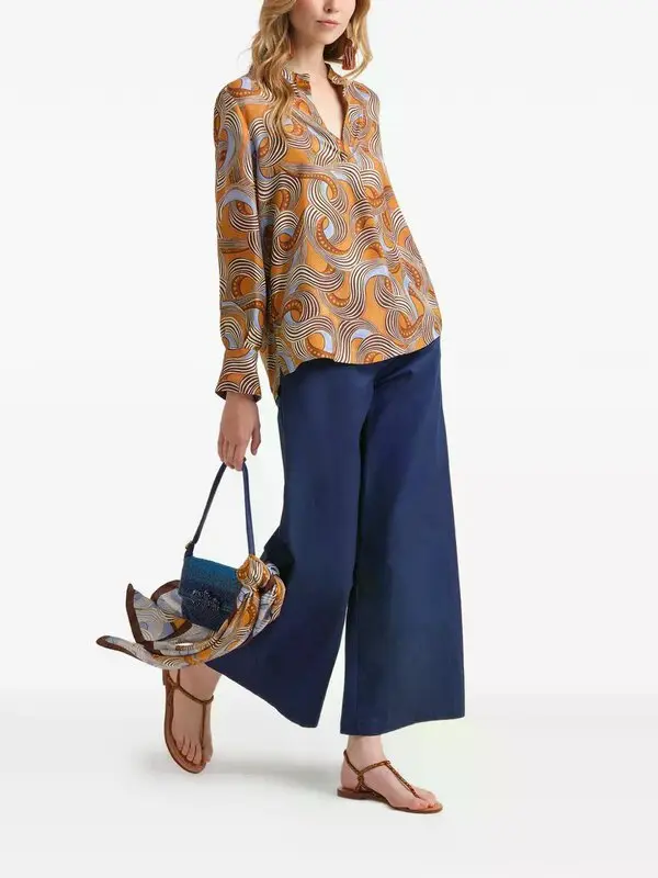 Malìparmi V-neck Long Sleeve Shirt