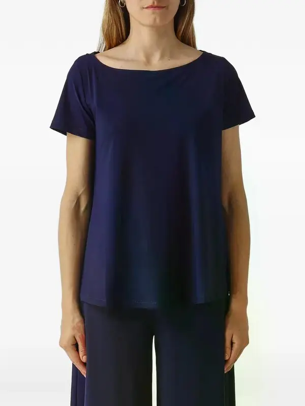 Malìparmi Boat-neck A-line T-shirt